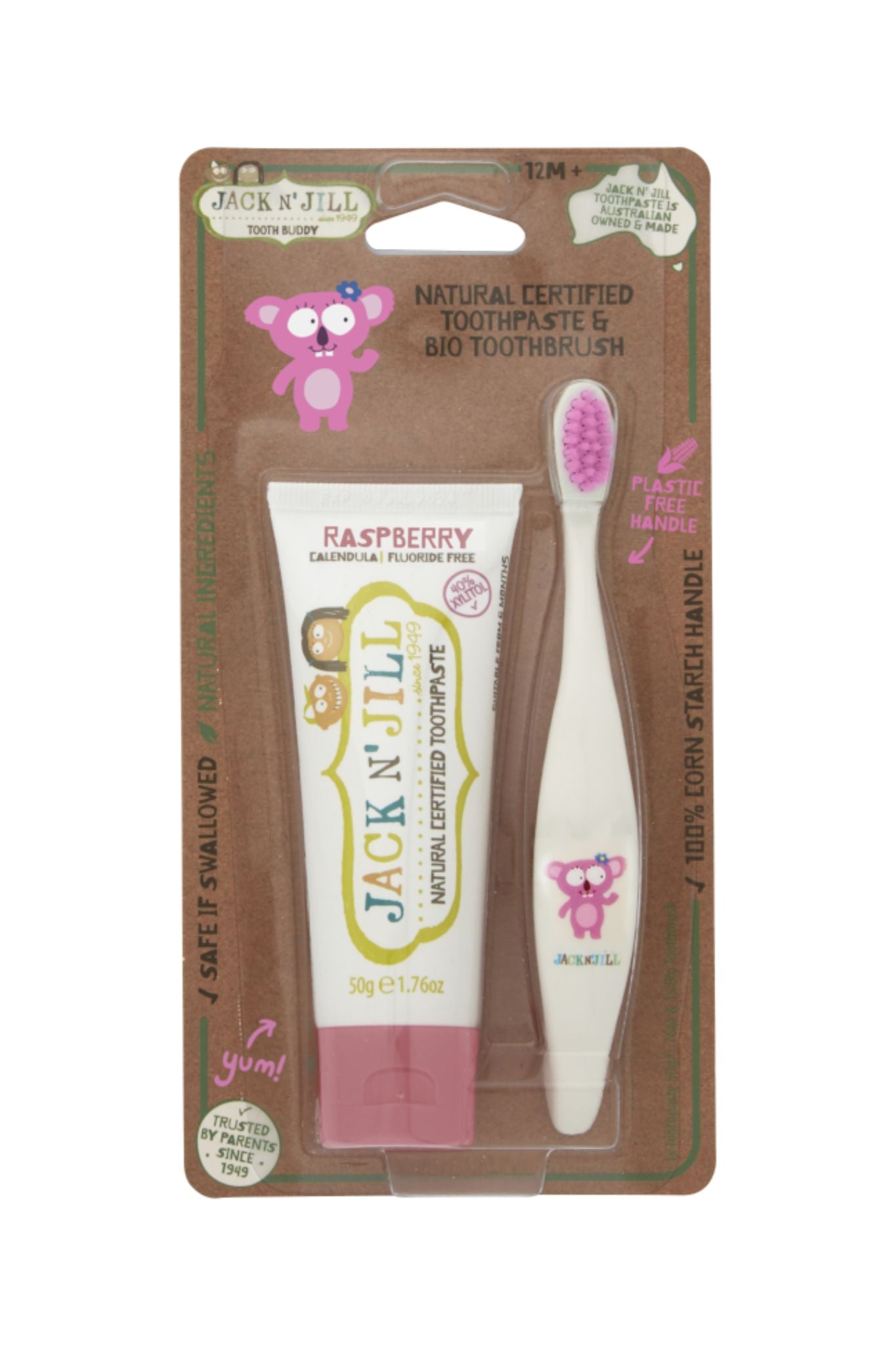 Buy Jack N' Jill Buddy Pack Natural RasberryToothpaste + Koala ...